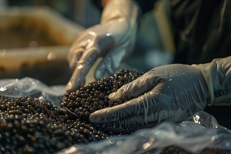 Processing Caviar Fish Eggs Sorting Graphic Stock Illustrations – 6 ...
