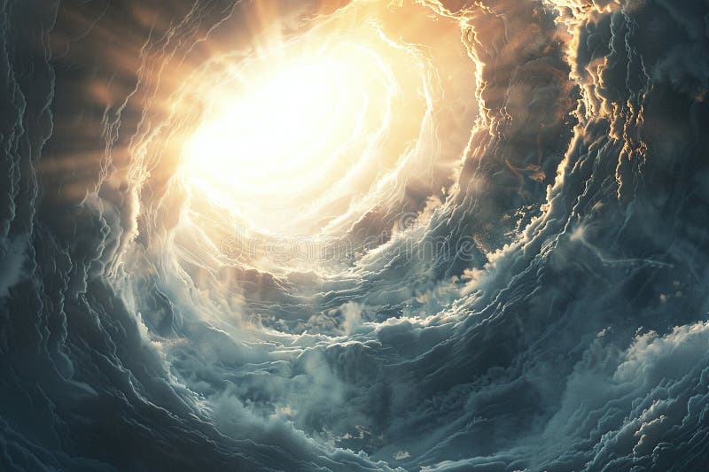 Ai Generative a Hole of Light in the Storm Clouds Stock Photo - Image of rain, stormy: 349497146