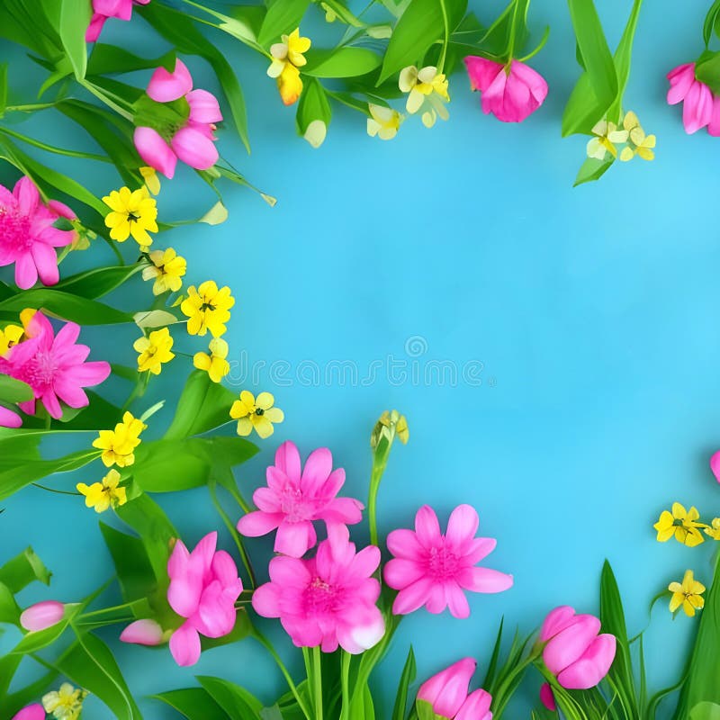 AI Spring Flowers Illustration Stock Illustration - Illustration of ...