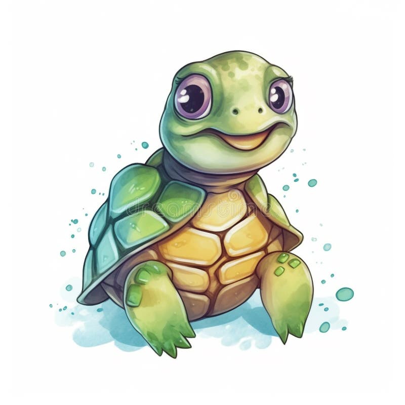 Cute turtle cartoon stock illustration. Illustration of cool - 280564615