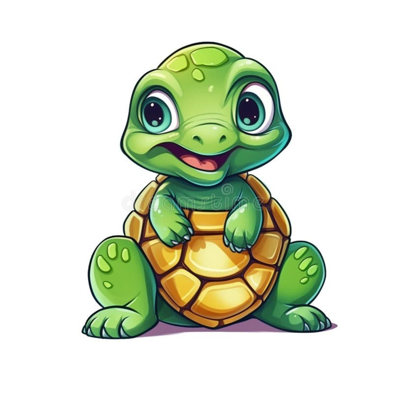 Cute turtle cartoon stock illustration. Illustration of artistic ...