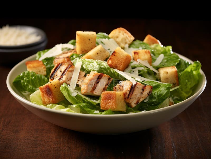 Chicken Caesar Salad Stock Illustrations 484 Chicken Caesar Salad