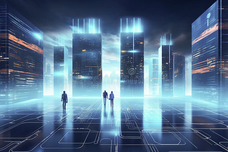 Ai Generative. the Concept of the New Digital Era Stock Illustration ...