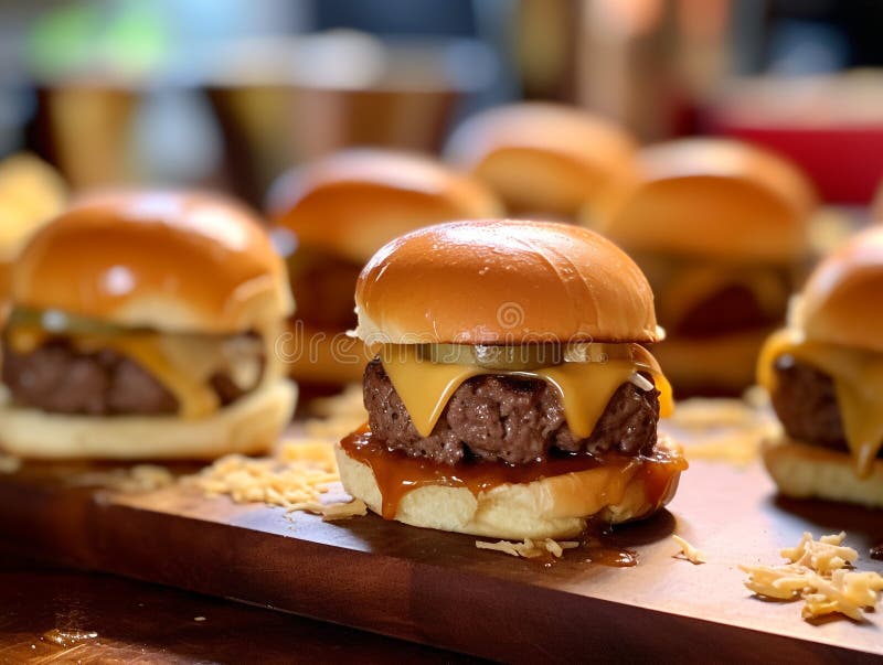 Slider - perfect hamburger stock illustration. Illustration of beef ...