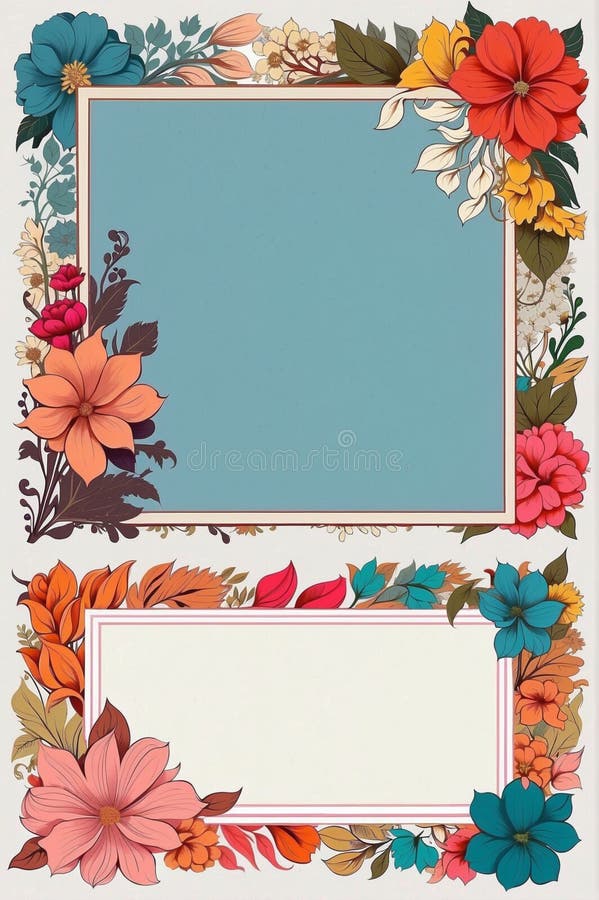 AI Generative Image of Two Frames, Above and Below with Space for the ...