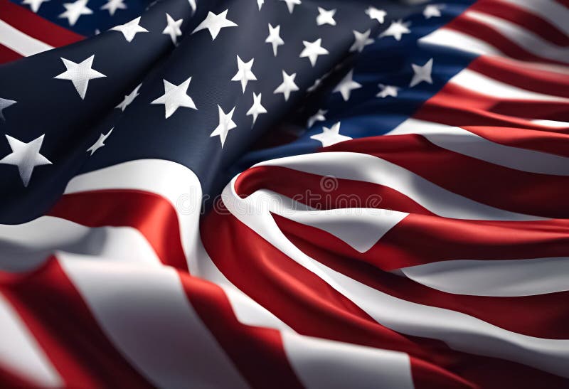 AI Generative Image of the USA Flag Stock Image - Image of textile ...
