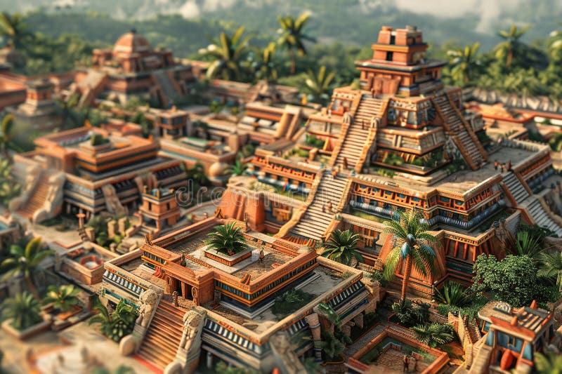 Ai Generative Indian Tribal Building Pyramid Stock Illustration ...