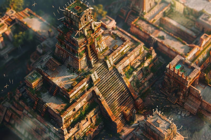 Ai Generative Indian Tribal Building Pyramid Stock Illustration ...