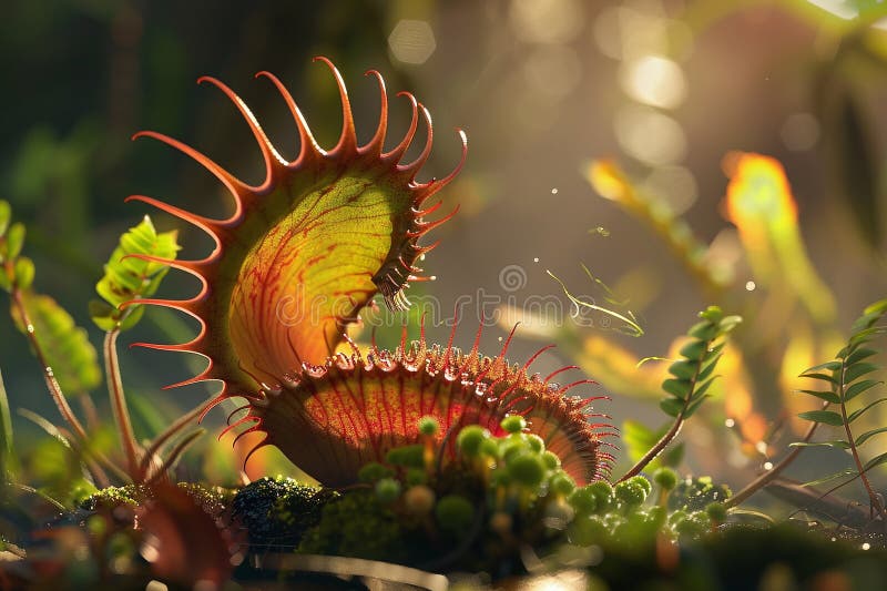 Ai Generative Insect Eating Plants Close Up Stock Image - Image of ...
