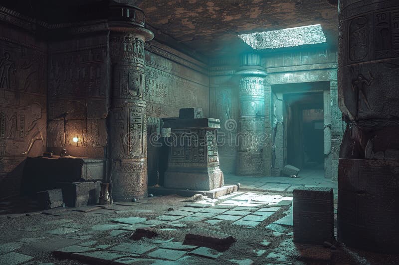 Ai Generative Interior of the Pyramid Building Stock Illustration ...