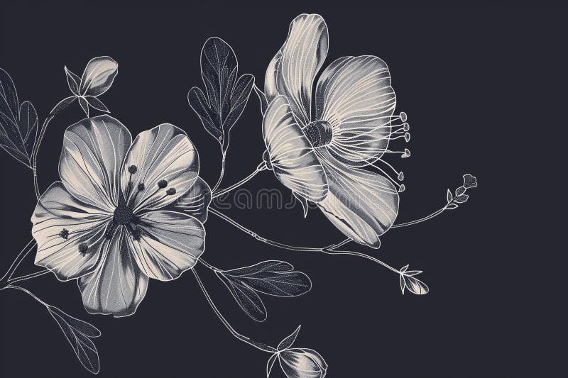 Ai Generative Inverted Color Flower Art Stock Illustration ...