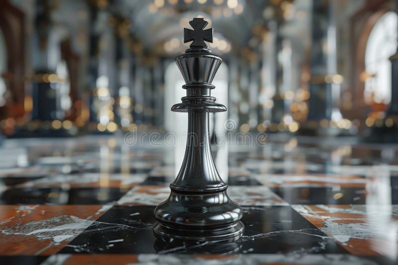 Ai Generative the King Pawn is Alone on the Chess Board Stock ...
