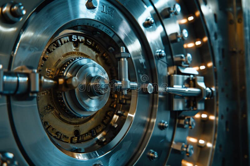 Ai Generative Large Steel Bank Storage Vault Stock Illustration ...