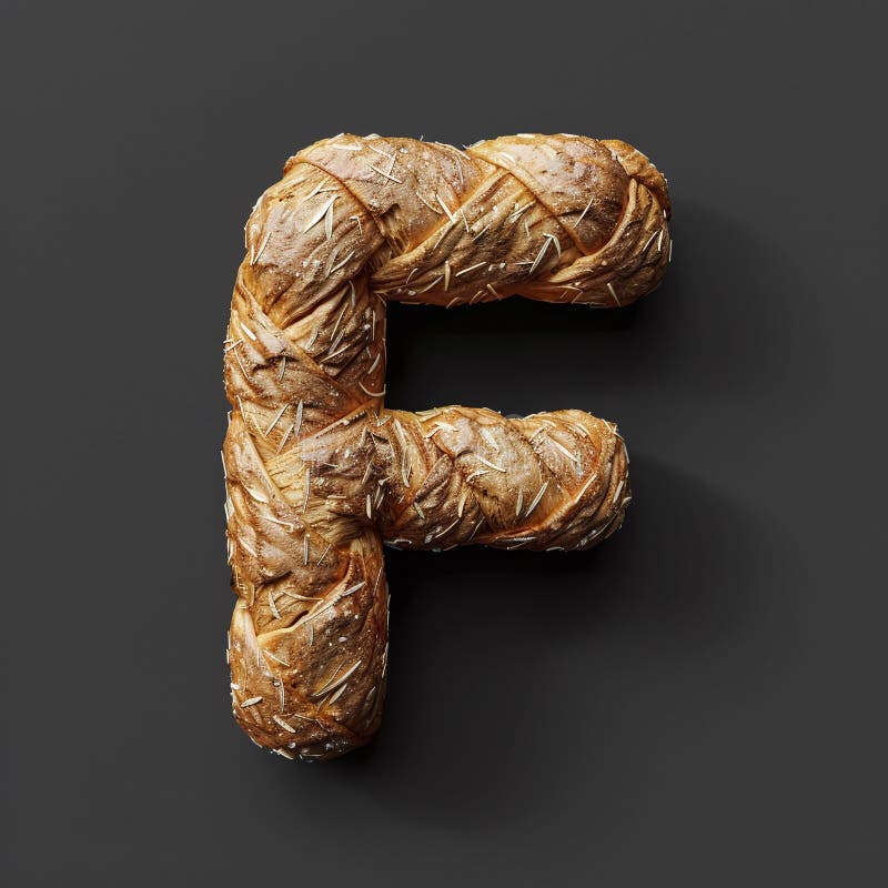Ai Generative Letter F Shape Bread Stock Photo - Image of alphabet ...