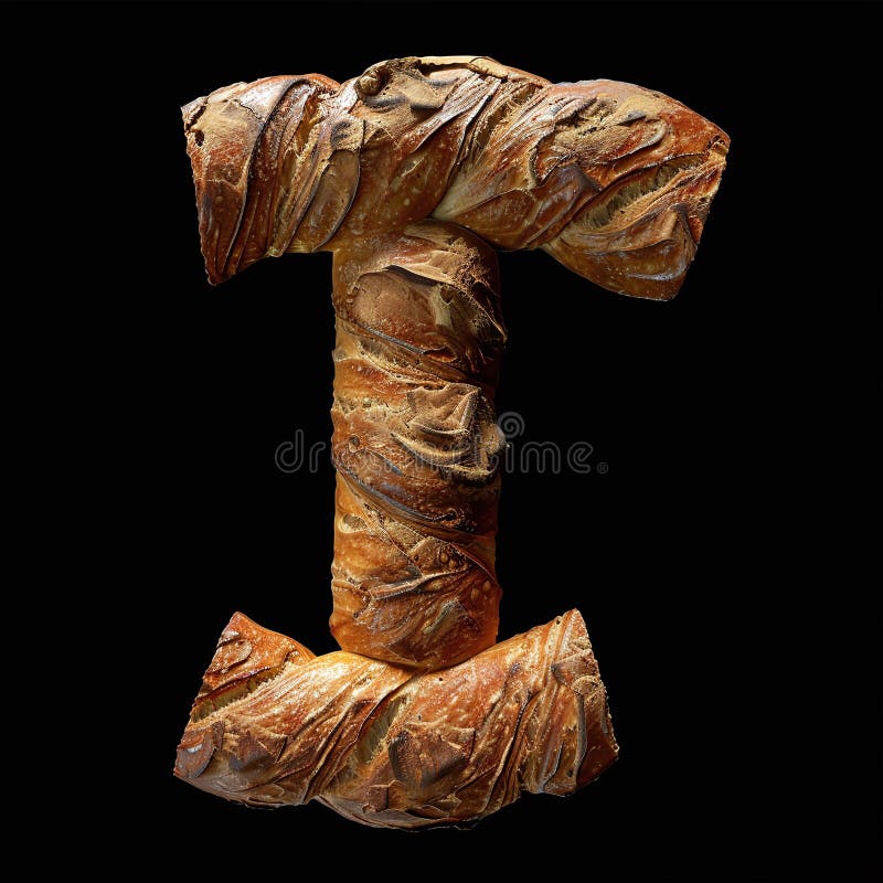 Ai Generative Letter I Shape Bread Stock Photo - Image of business ...