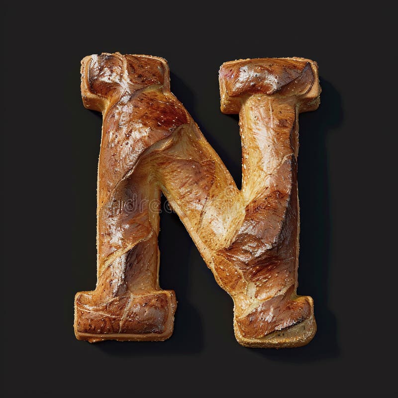 Ai Generative Letter N Shape Bread Stock Photo - Image of graphic, shape: 349866184