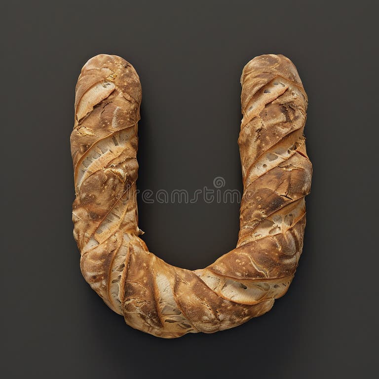 Ai Generative Letter U Shape Bread Stock Illustration - Illustration of ...