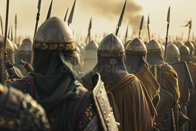 Ai Generative Marching Muslim Army Stock Illustration - Illustration of ...