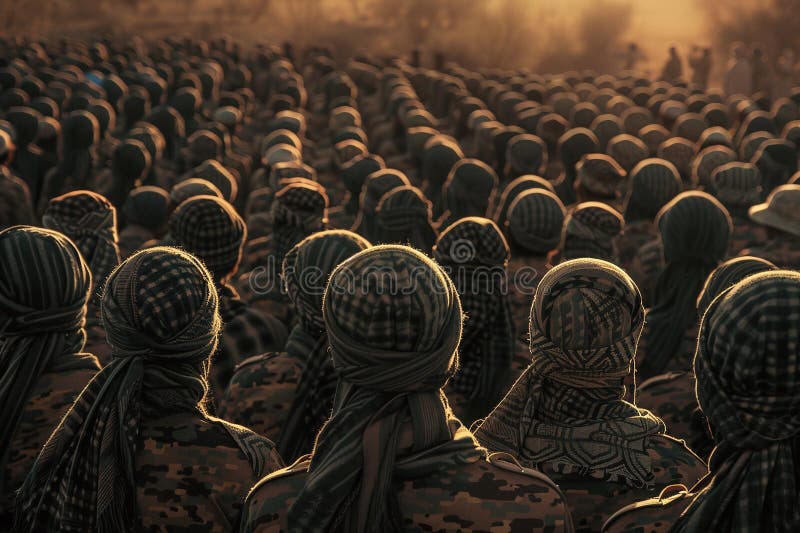 Ai Generative Marching Muslim Army Stock Illustration - Illustration of ...