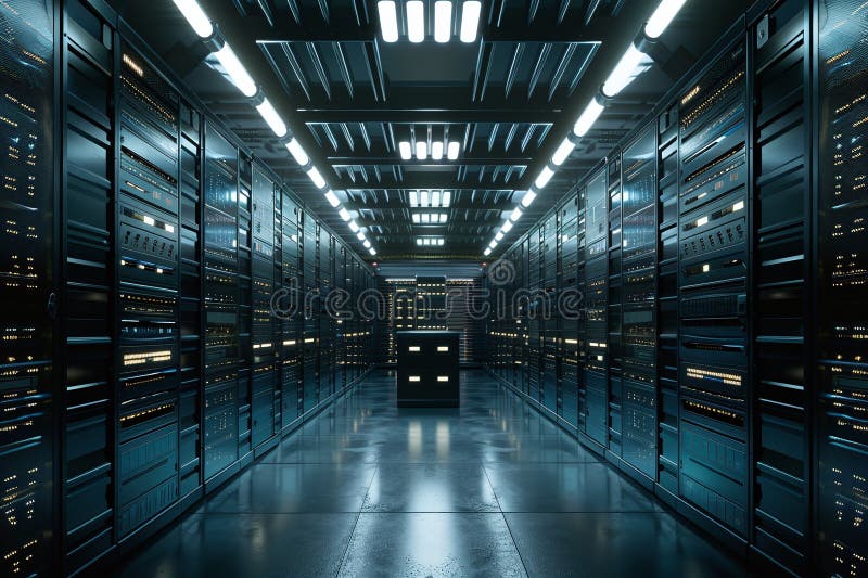 Ai Generative Massive Digital Data Storage Space Stock Illustration ...