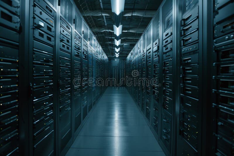 Ai Generative Massive Digital Data Storage Space Stock Illustration ...