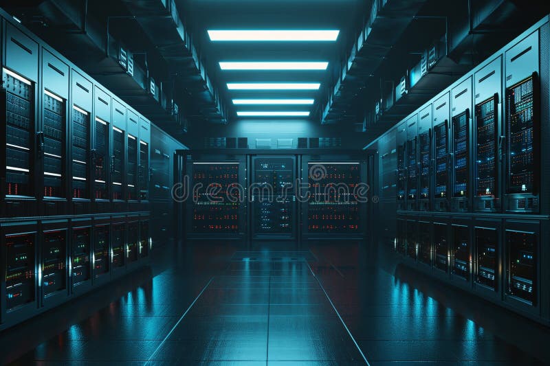 Generative Massive Digital Data Storage Space Stock Illustrations – 7 ...