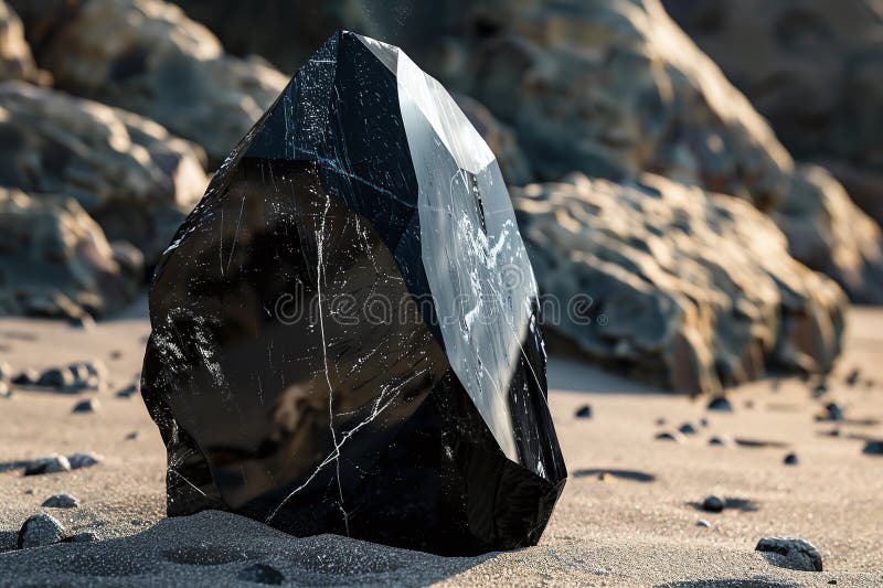 Obsidian Rock Chunks Stock Illustrations – 6 Obsidian Rock Chunks Stock ...