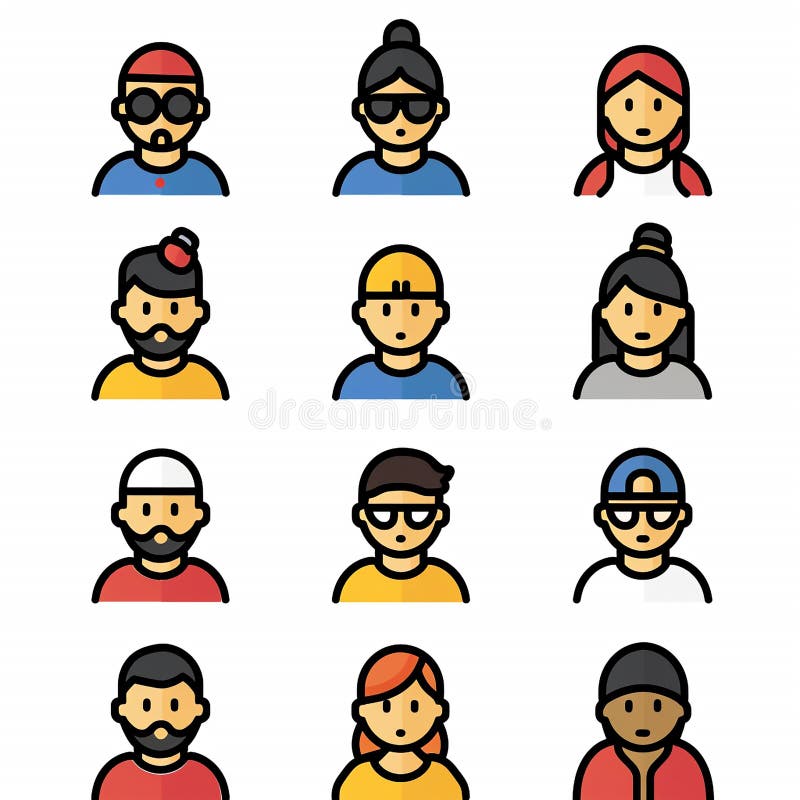 People Icon on White Background Stock Illustration - Illustration of ...