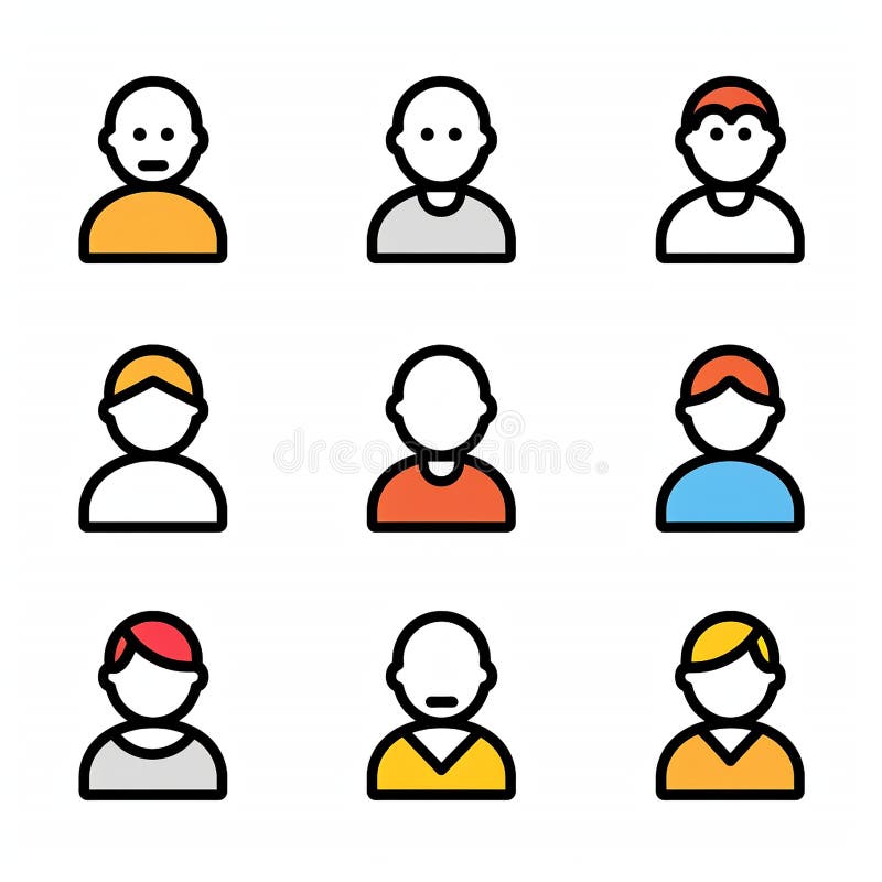 People Icon on White Background Stock Illustration - Illustration of ...