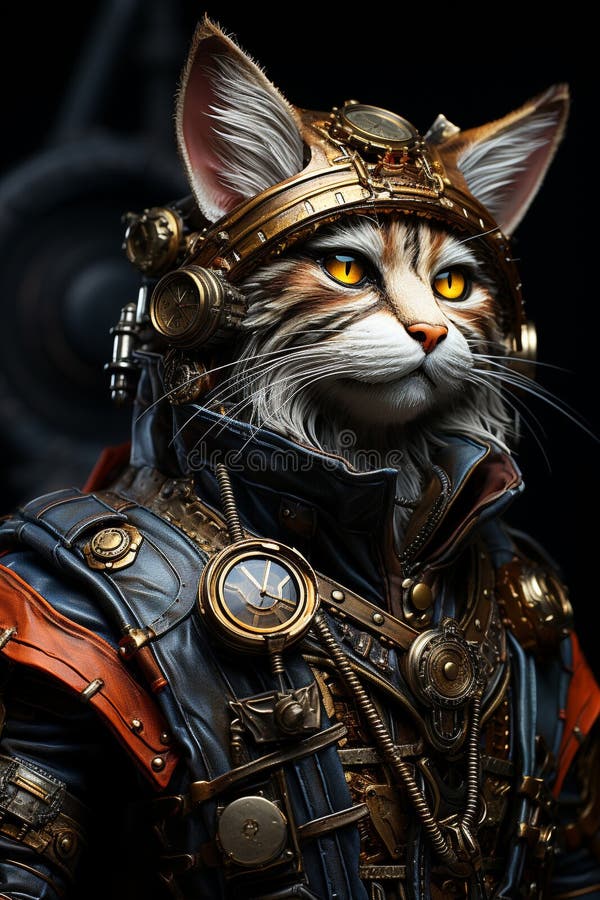 AI Generative. Photo Portrait Cat Knight Warriror Created Stock ...