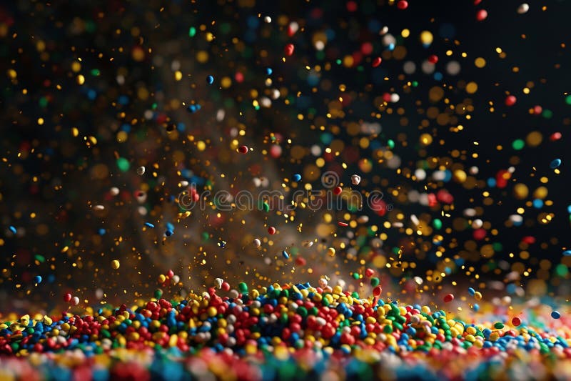 Ai Generative Pile of Colorful Sparkle Candy Stock Illustration ...