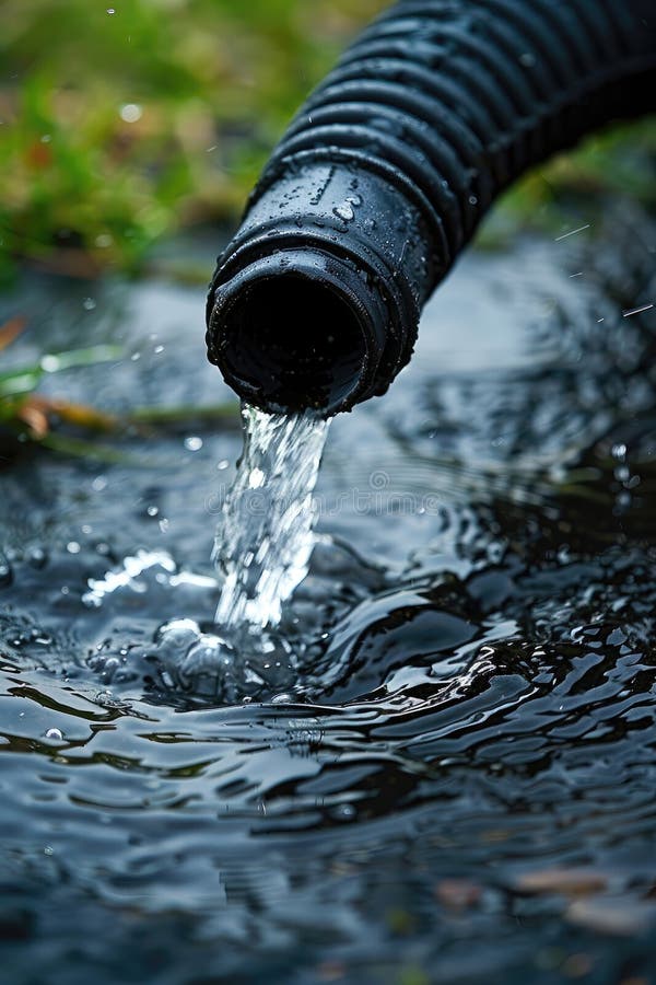A Pipe is Dripping Water into a Puddle Stock Photo - Image of wave ...