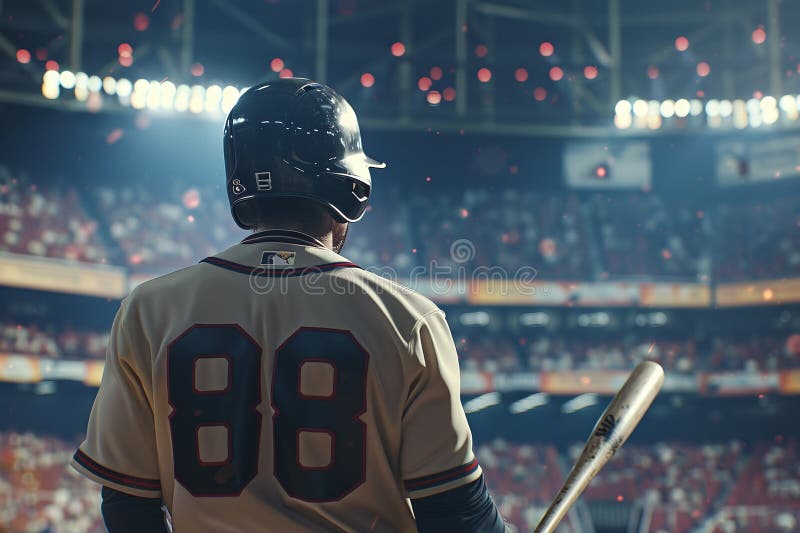 Ai Generative Professional Baseball Players at the Game Stock ...