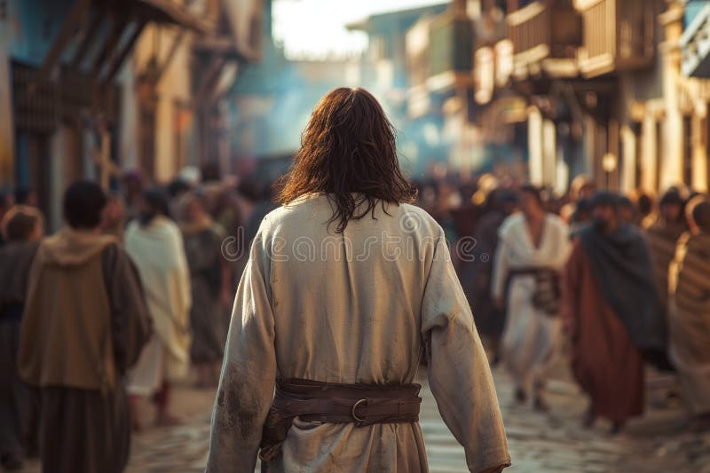 Ai Generative the Prophet Came To the Crowd Stock Illustration ...