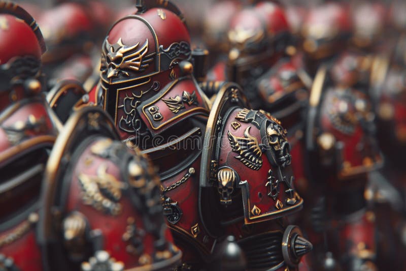 Generative Red Armored Soldier Model Graphic Stock Illustrations – 1 ...