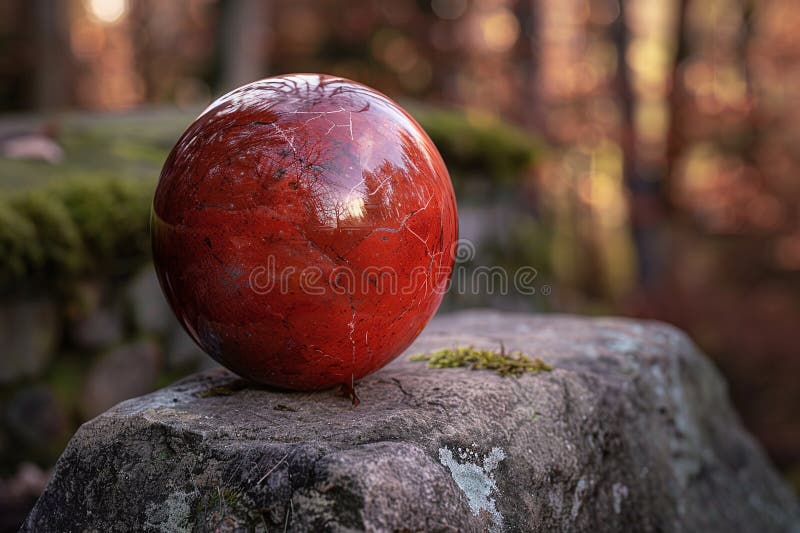 Ai Generative Red Gemstone Ball Stock Illustration - Illustration of ...