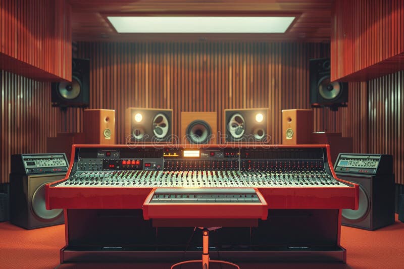 Ai Generative Retro Style Recording Studio Stock Illustration ...