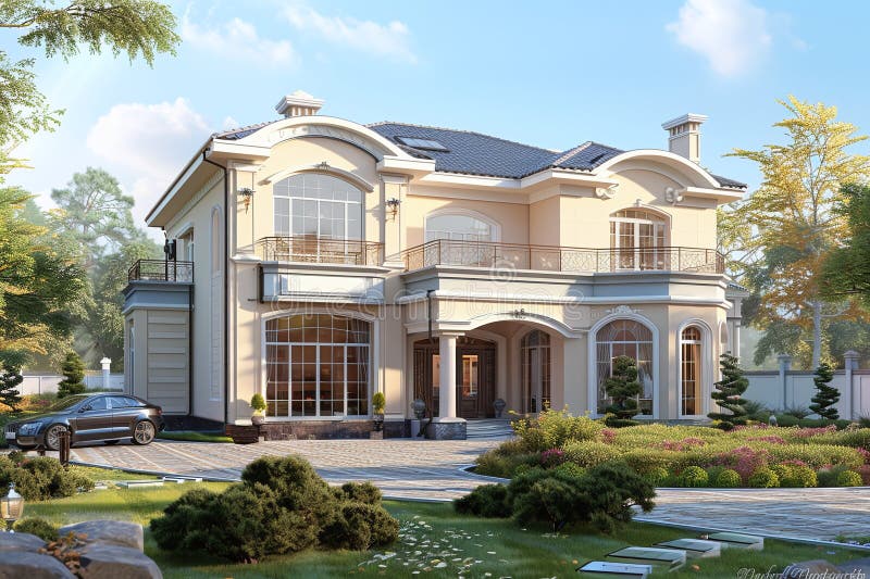 Ai Generative Rich People S Luxury Homes Stock Illustration ...