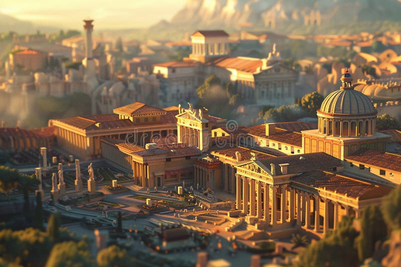 Ai Generative Roman Empire Buildings Stock Illustration - Illustration ...