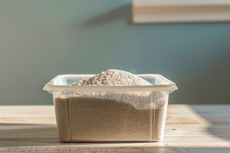 Ai Generative Sand in Plastic Square Container Stock Illustration ...