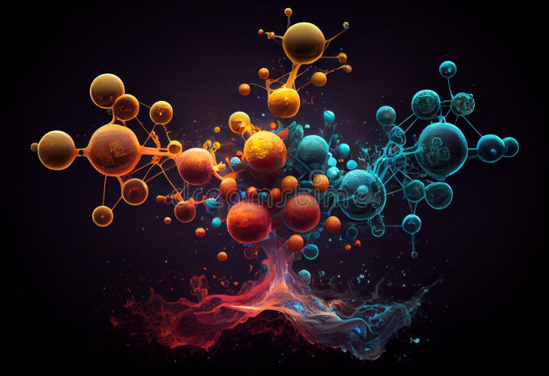 Science Molecule, Model Structure Stock Illustration - Illustration of ...