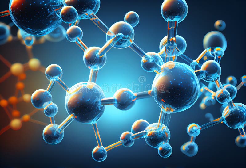 Science Molecule, Model Structure Stock Illustration - Illustration of ...