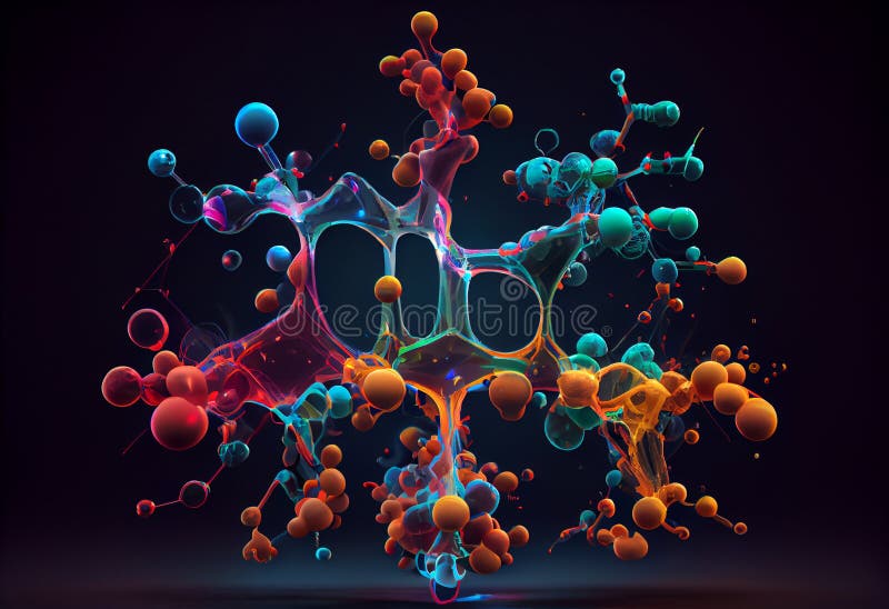 Science Molecule, Model Structure Stock Illustration - Illustration of ...