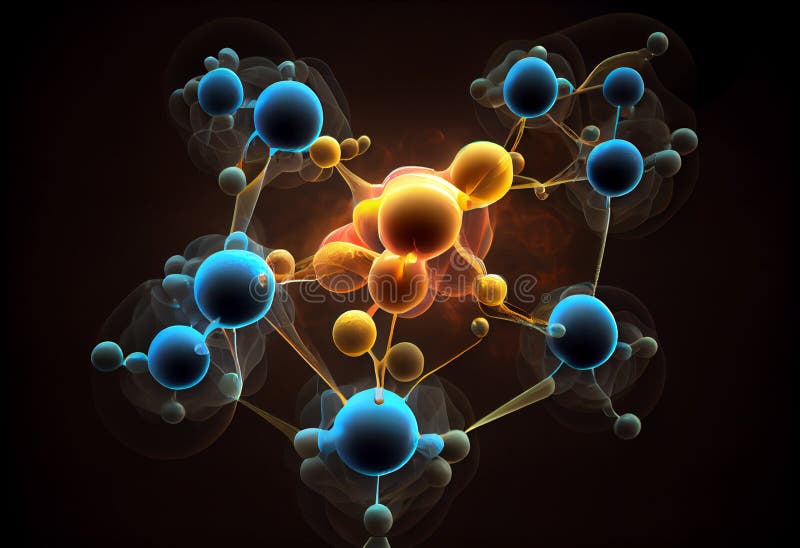 Science Molecule, Model Structure Stock Illustration - Illustration of ...