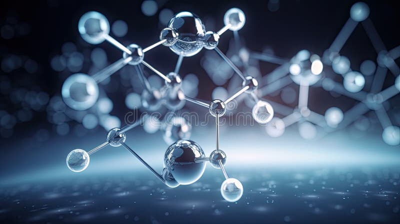 Science Molecule, Model Structure Stock Illustration - Illustration of ...