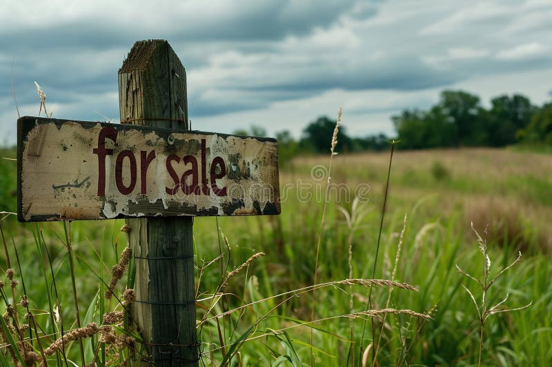 Ai Generative Signboard with for Sale Word on Empty Land Stock ...