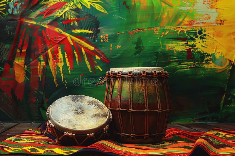 Ai Generative Tambourine Drum Reggae Stock Illustration - Illustration ...