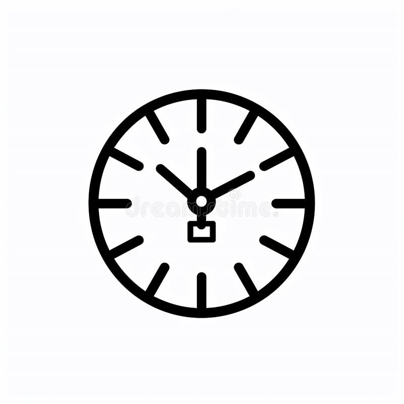 Clock icon time alarm stock illustration. Illustration of symbol ...