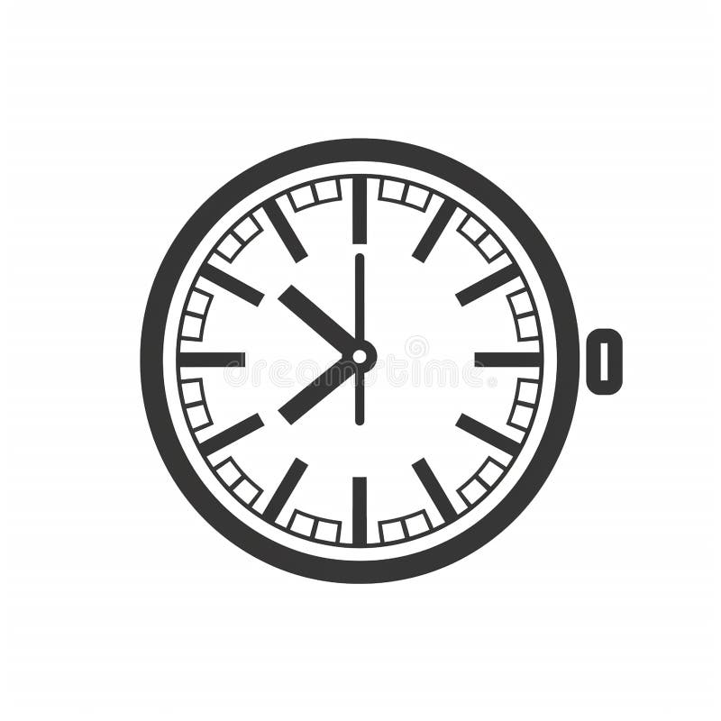 Clock icon time alarm stock illustration. Illustration of time - 324141857
