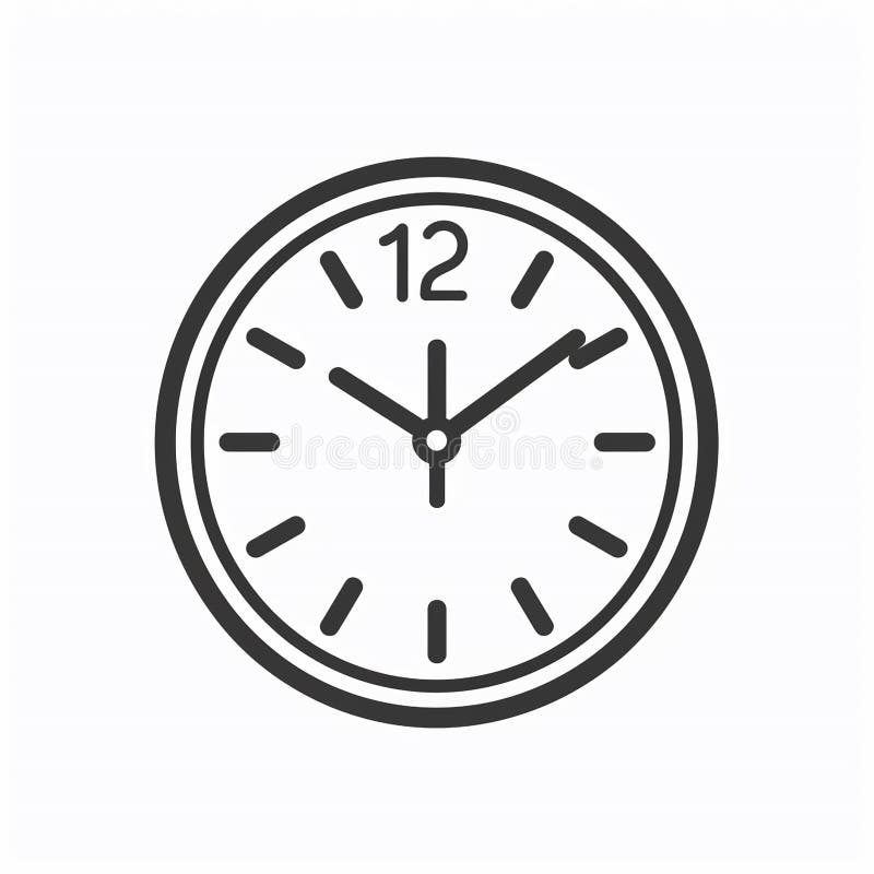 Clock icon time alarm stock illustration. Illustration of deadline ...